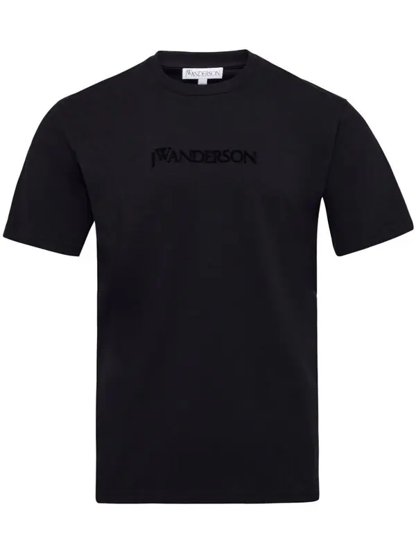 JW Anderson Logo-embroidered T-shirt - Black