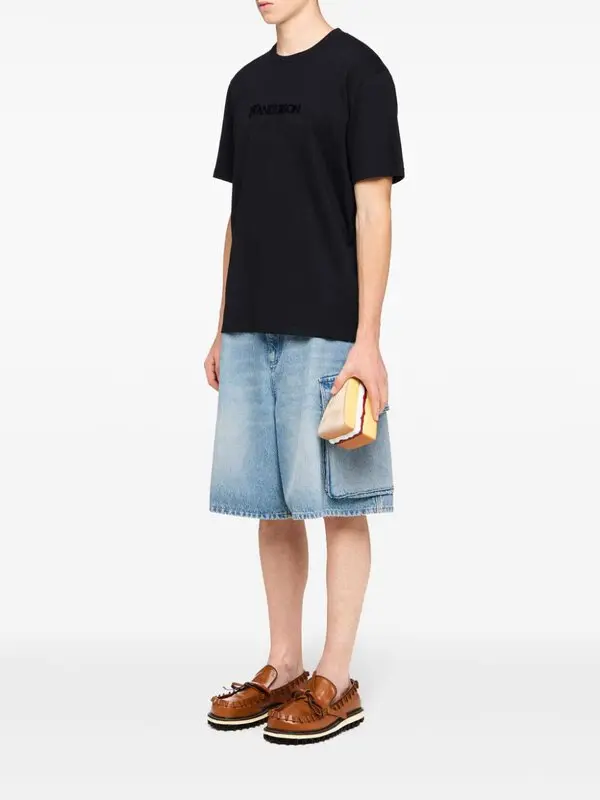 JW Anderson Logo-embroidered T-shirt - Black