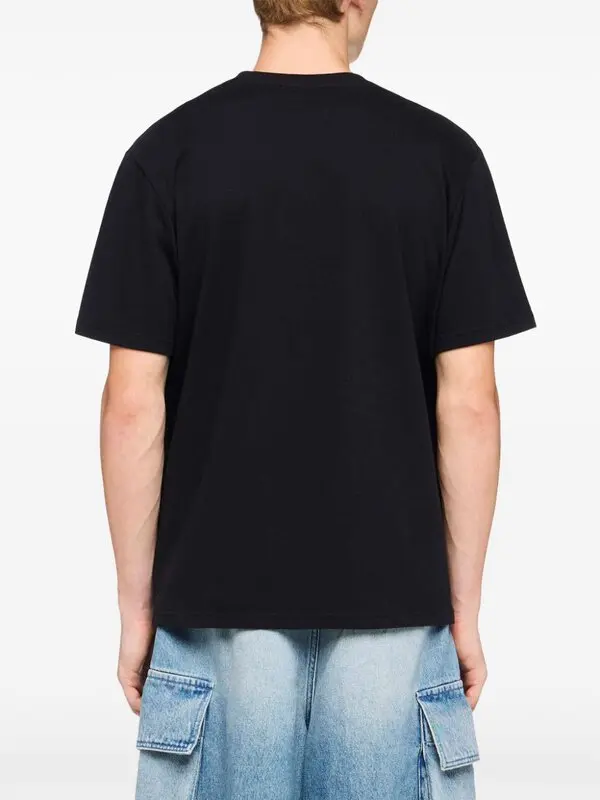 JW Anderson Logo-embroidered T-shirt - Black