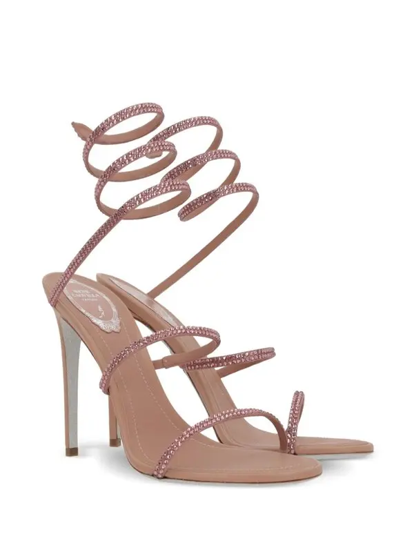 Rene Caovilla 105mm Cleo Sandals - Pink