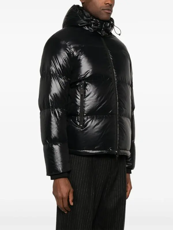 Armani Exchange Hooded Puffer Jacket In Black - 38% Off | Editorialist