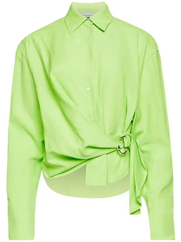JW Anderson Draped Twisted Shirt - Green