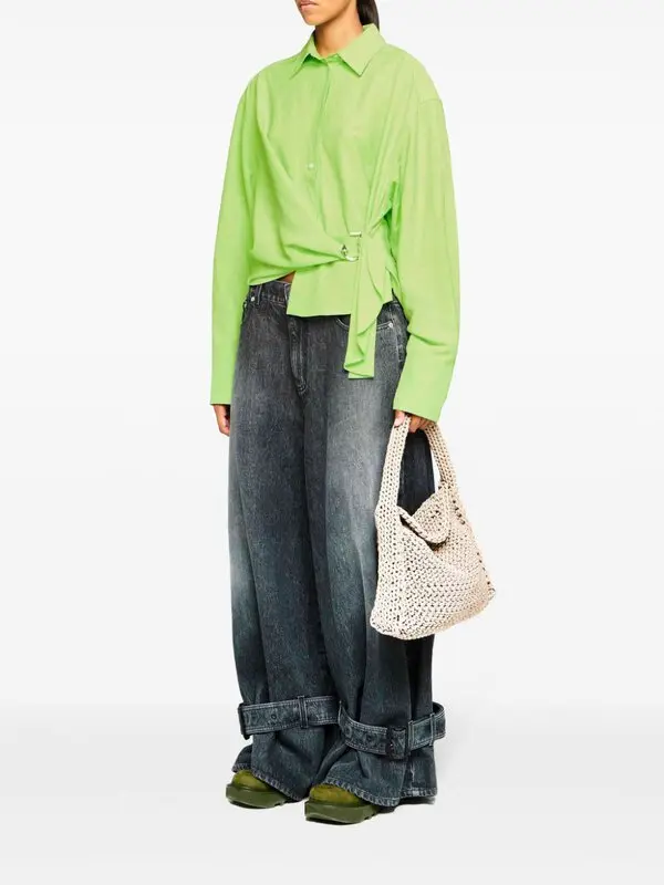 JW Anderson Draped Twisted Shirt - Green