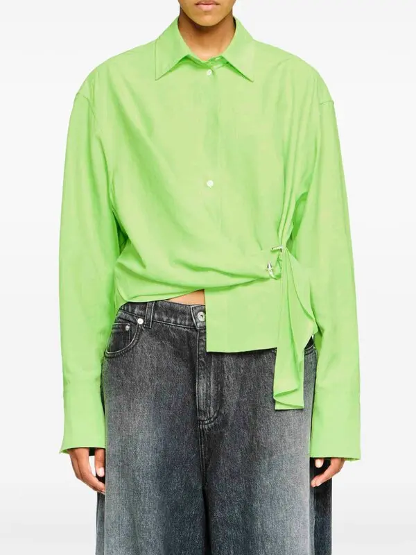 JW Anderson Draped Twisted Shirt - Green