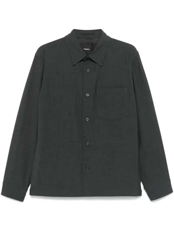 Theory Bond Shirt In Grey - 30% Off | Editorialist