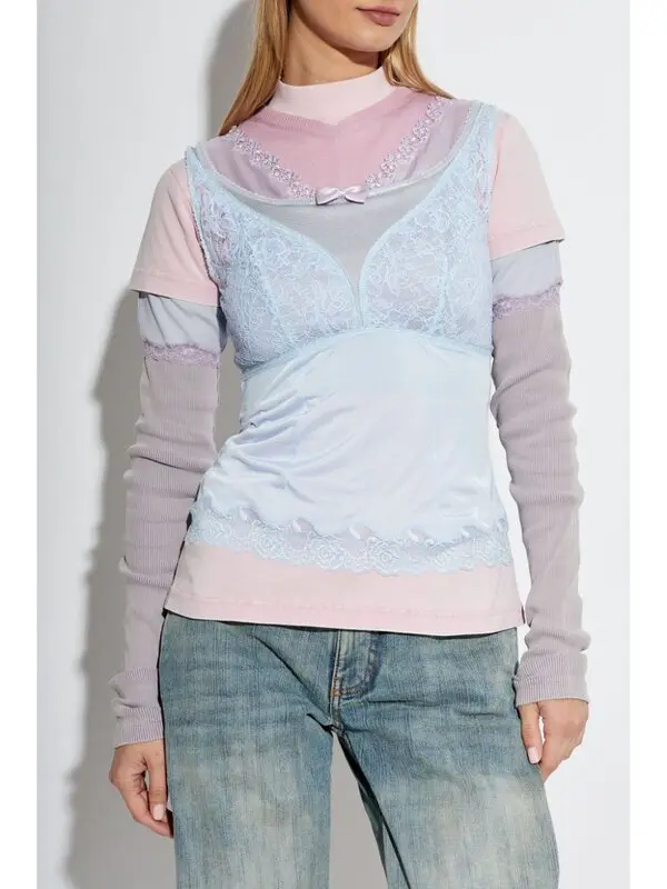 Balenciaga Layered Lace Top