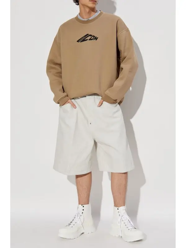 Dsquared2 Logo Print Crewneck Sweatshirt - Neutrals
