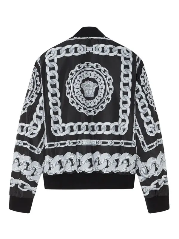 Versace Medusa Chains Reversible Bomber Jacket