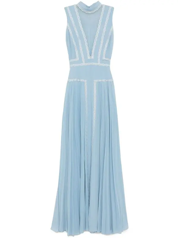 SAIID KOBEISY Crepe Georgette Dress - Blue
