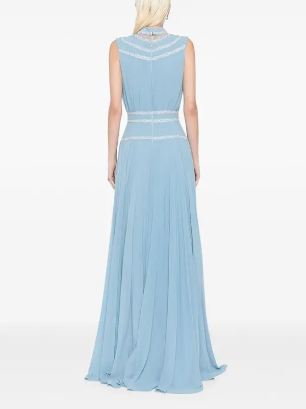 SAIID KOBEISY Crepe Georgette Dress - Blue