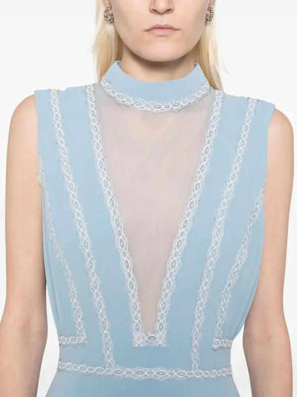SAIID KOBEISY Crepe Georgette Dress - Blue