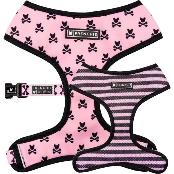 FRENCHIE Duo Reversible Harness - Pink Bad To The Bone