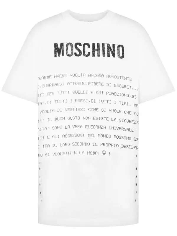 Moschino Text-print T-shirt - White