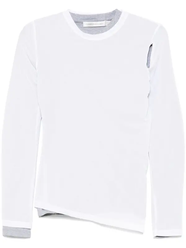 Christopher Esber Sheer Overlay T-shirt - White
