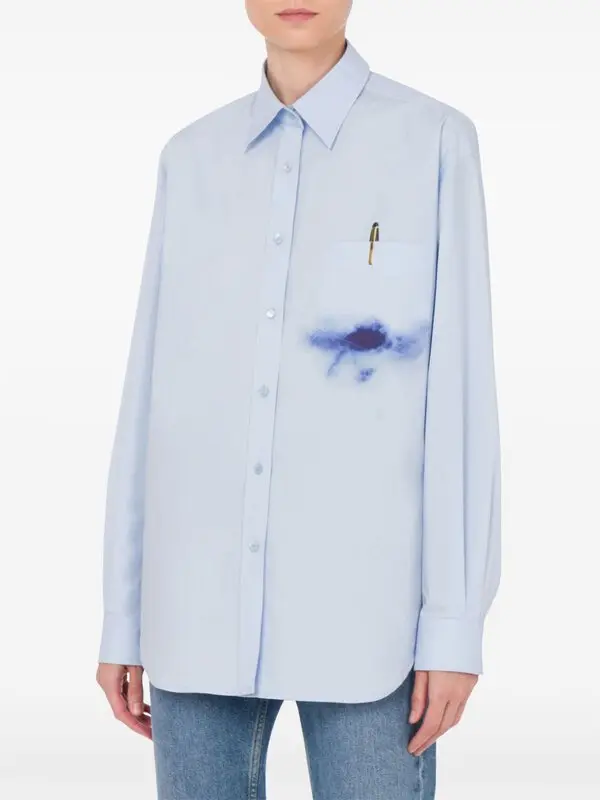 Moschino Blotch-print Shirt - Blue