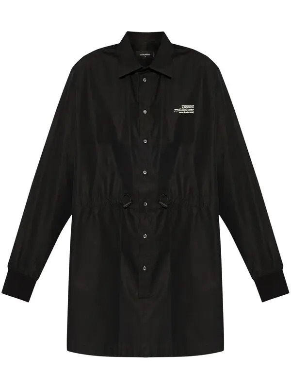 Dsquared2 Logo-print Mini Shirt Dress - Black
