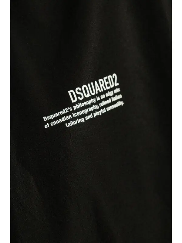 Dsquared2 Logo-print Mini Shirt Dress - Black