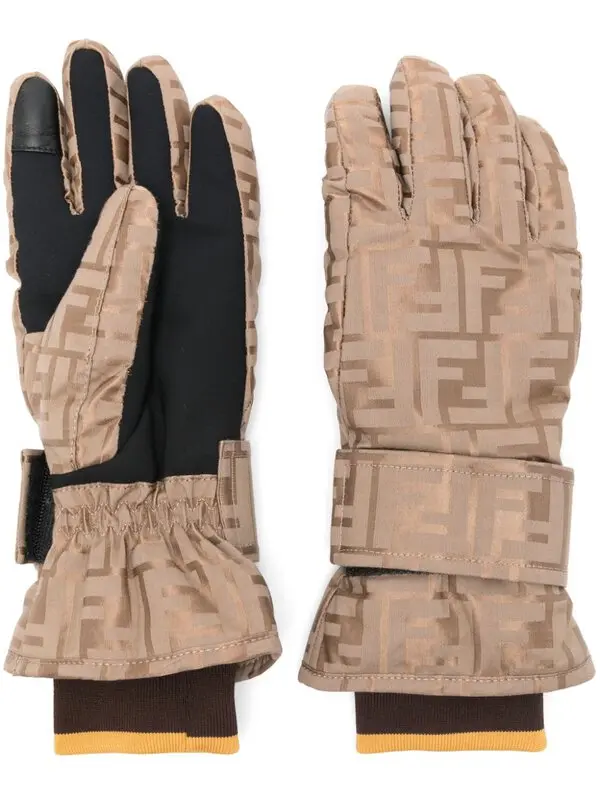 Fendi Ff-motif Ski Gloves
