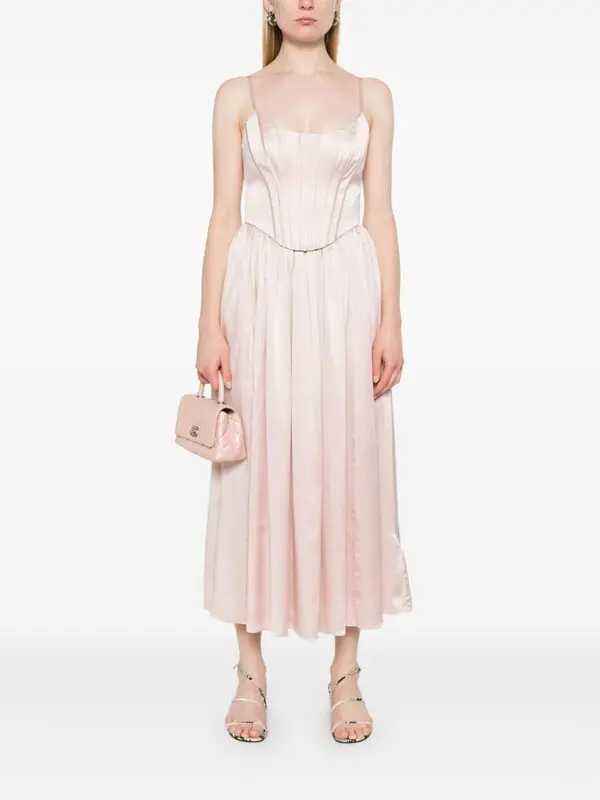 Zimmermann Corset Midi Dress - Pink