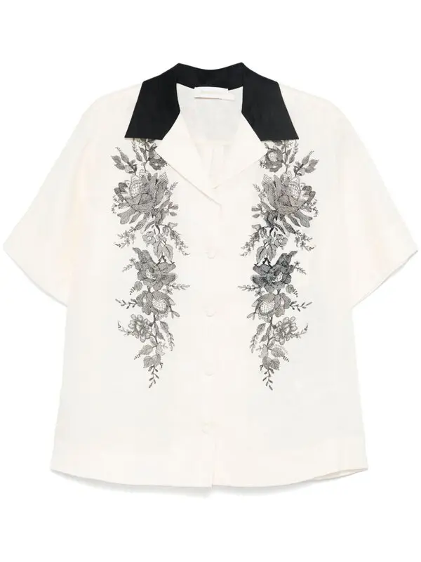 Zimmermann Short-sleeve Floral Print Shirt