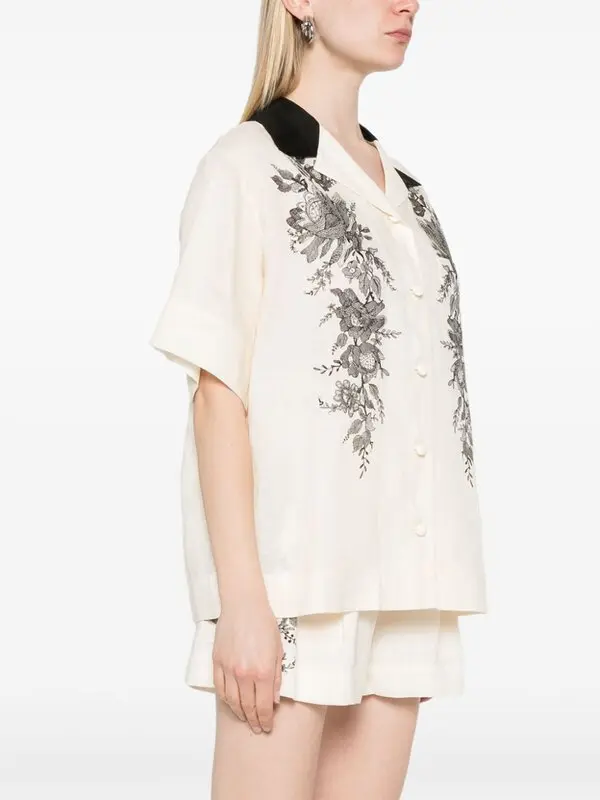 Zimmermann Short-sleeve Floral Print Shirt