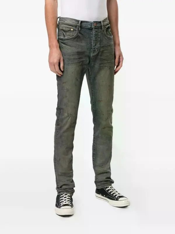 PURPLE BRAND Stonewashed Skinny Jeans - Blue