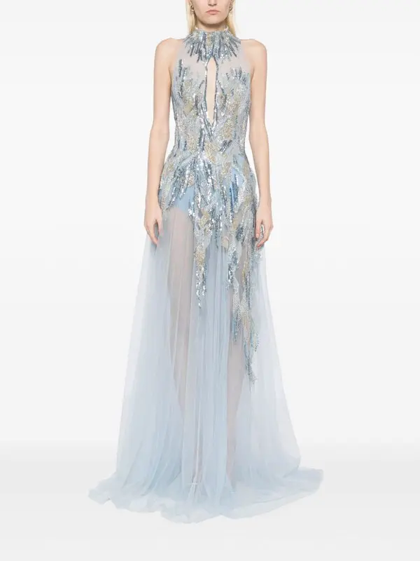 SAIID KOBEISY Embroidered Dress