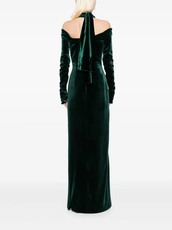 SAIID KOBEISY Velvet Long Dress