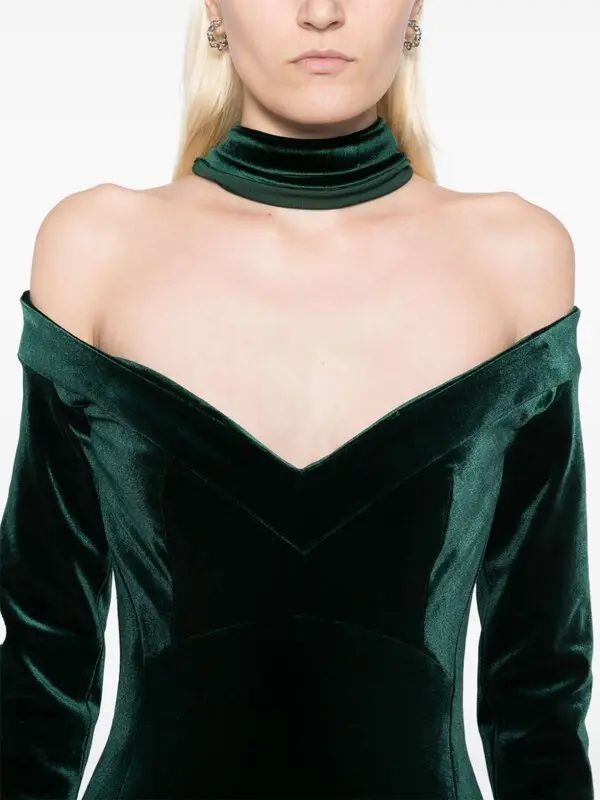 SAIID KOBEISY Velvet Long Dress