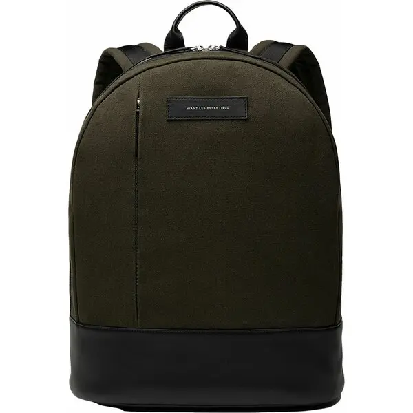 WANT Les Essentiels Kastrup Organic Cotton Canvas Backpack - Green