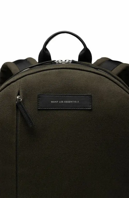WANT Les Essentiels Kastrup Organic Cotton Canvas Backpack - Green