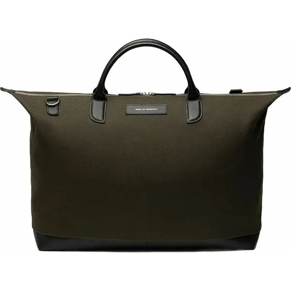 WANT Les Essentiels Hartsfield Organic Cotton Canvas Weekender Bag - Green