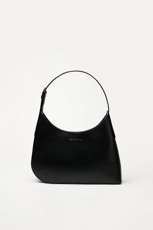 WANT Les Essentiels Arch Smooth Leather Shoulder Bag - Black