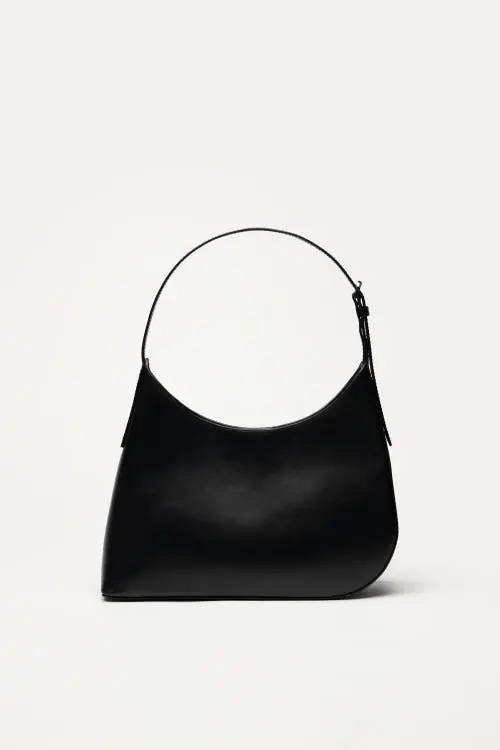 WANT Les Essentiels Arch Smooth Leather Shoulder Bag - Black
