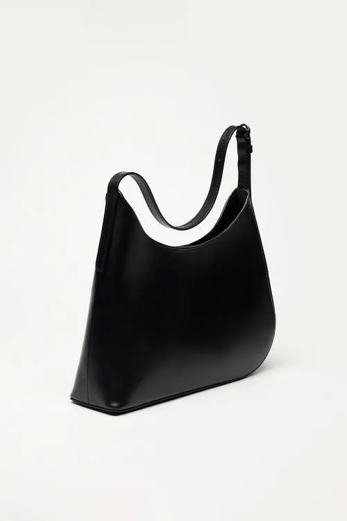 WANT Les Essentiels Arch Smooth Leather Shoulder Bag - Black