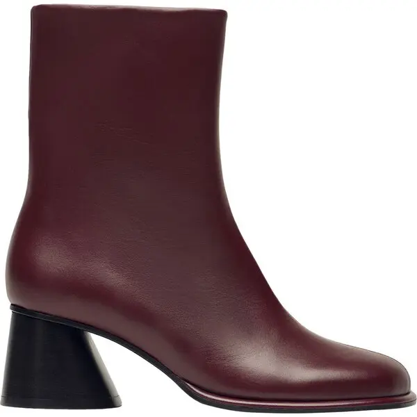 WANT Les Essentiels Holton Leather Heeled Boots - Dark Cherry