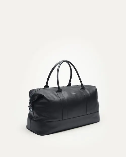 WANT Les Essentiels Kelowna Pebble-grained Leather Weekender Bag - Navy