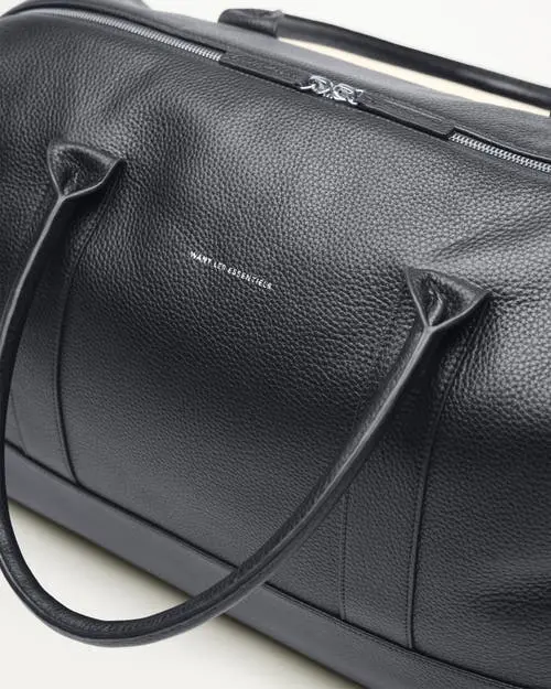 WANT Les Essentiels Kelowna Pebble-grained Leather Weekender Bag - Navy
