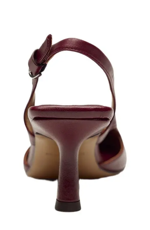 WANT Les Essentiels Holton Leather Slingback Heels - Dark Cherry