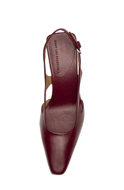 WANT Les Essentiels Holton Leather Slingback Heels - Dark Cherry
