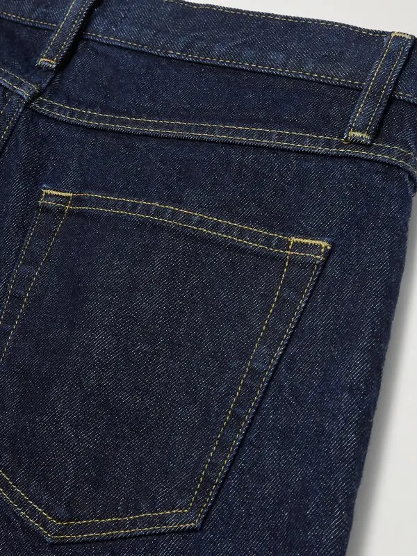 FRAME The Hang Cropped Straight-leg Jeans - Blue