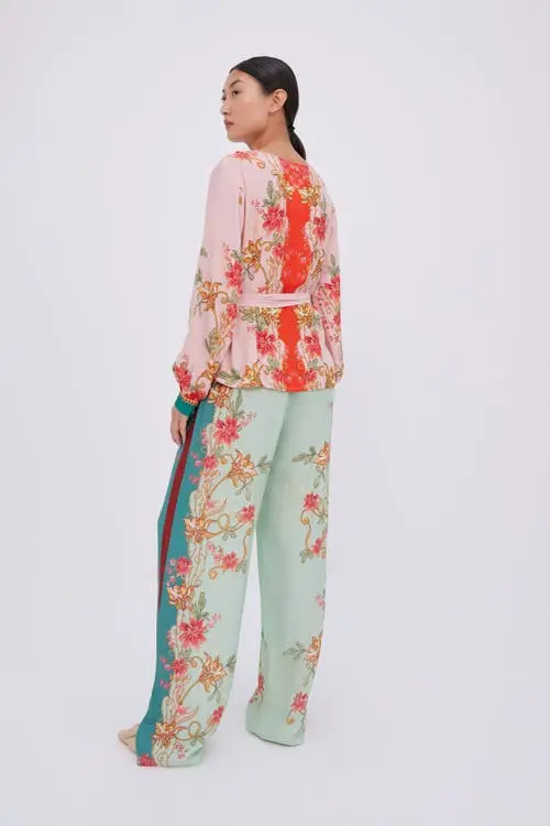 RAISHMA Candy Floral Trousers - Pink