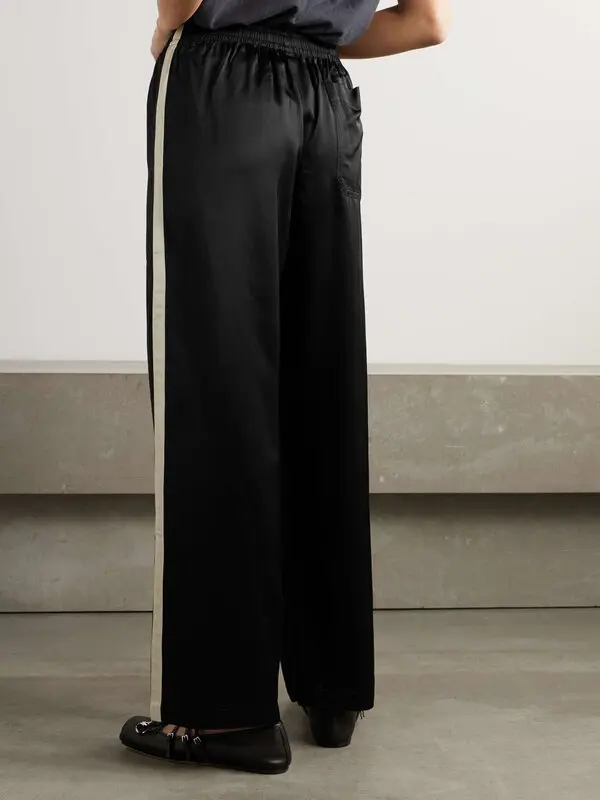 BODE Satin Wide-leg Track Pants