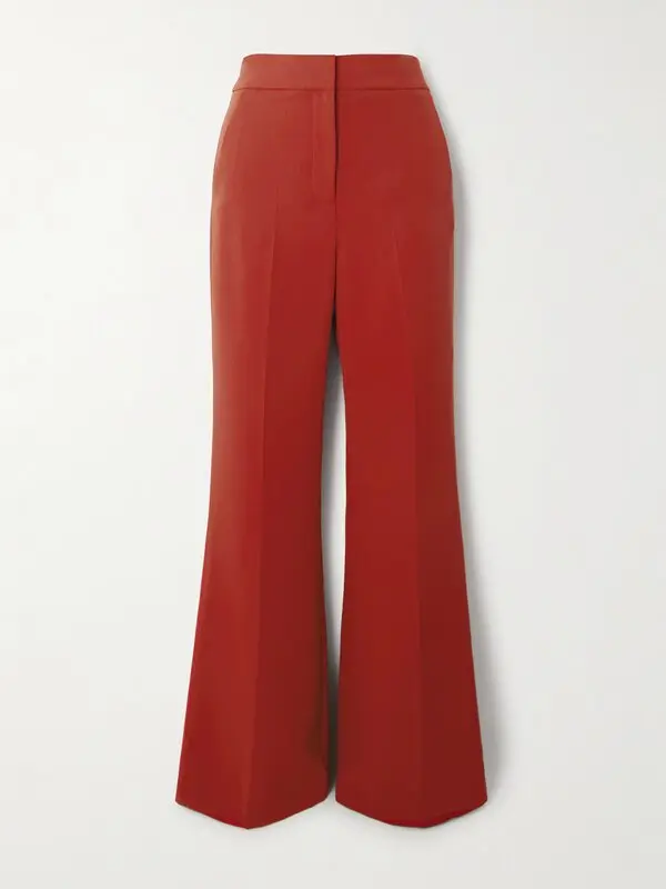 Veronica Beard Lebone Pleated Crepe Straight-leg Trousers