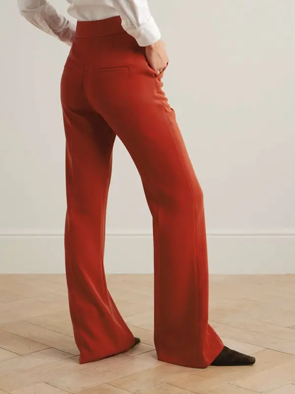 Veronica Beard Lebone Pleated Crepe Straight-leg Trousers