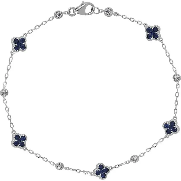 Bony Levy El Mar Gemstone & Diamond Station Bracelet - 18k White Gold / Sapphire