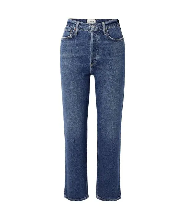 AGOLDE 90s Pinch Waist Cropped Jeans - Blue