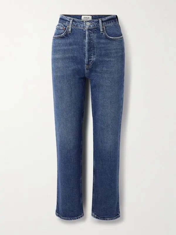 AGOLDE 90s Pinch Waist Cropped Jeans - Blue