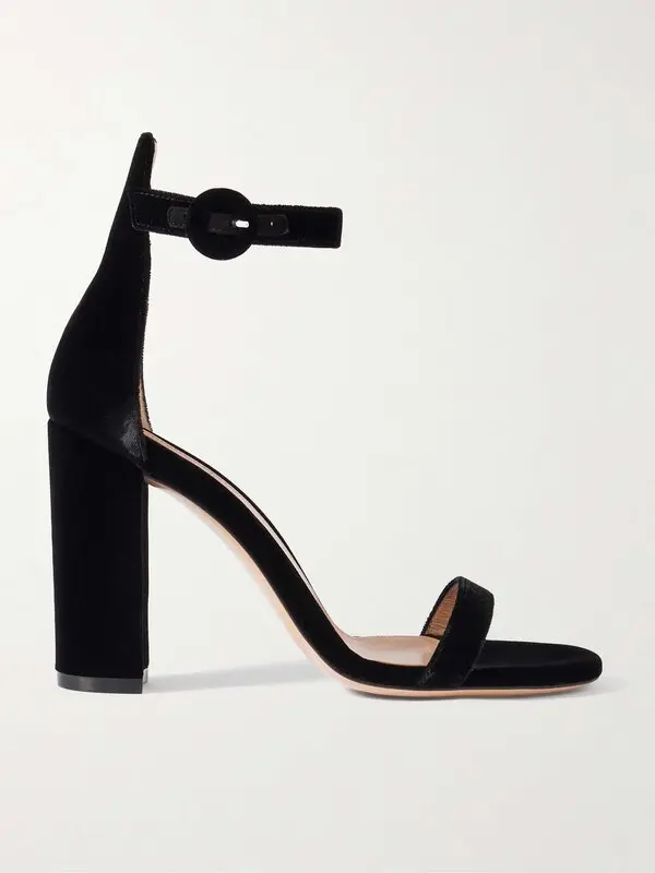 GIANVITO ROSSI Gaeta 105 Velvet Sandals