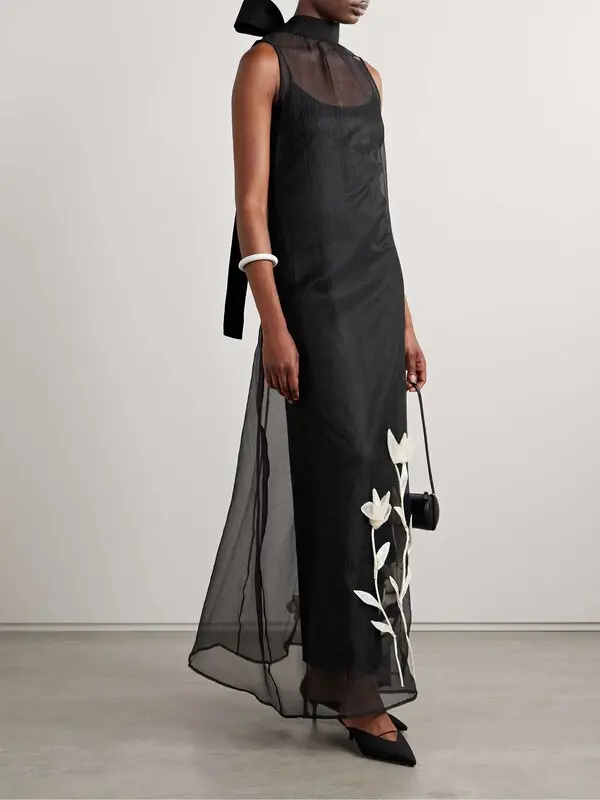 chinese dress ladies Albee Stardust Embellished Tulle Maxi Dress main image 1